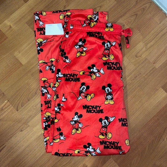 Disney | Pants | Mens Disney Mickey Mouse Red Lounging Pants Size Large ...